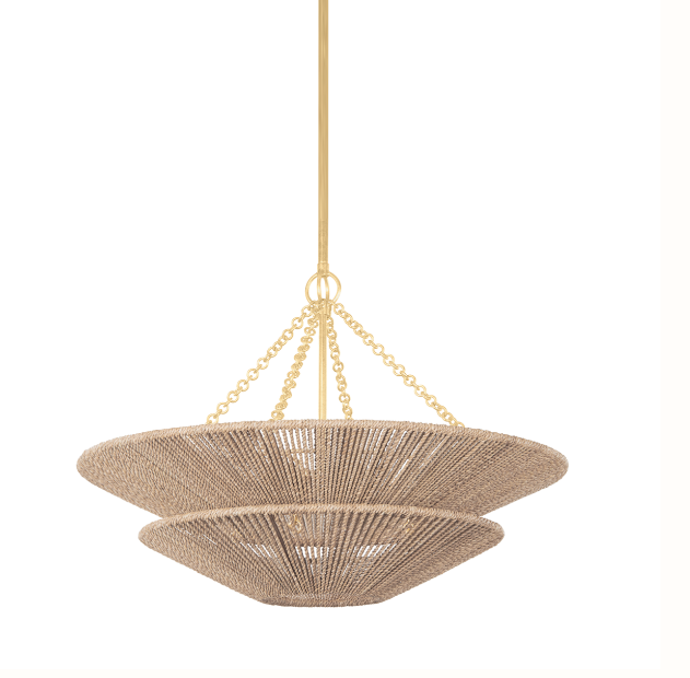 Two Tier Abaca Chandelier